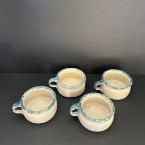 Set of 4 Chili Bowls Spongeware. Made by Ellis Pottery of - Etsy