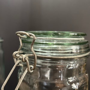 Set of 2 Ribbed Clamped Lid Sealing Tall Storage Jars Vintage - Etsy