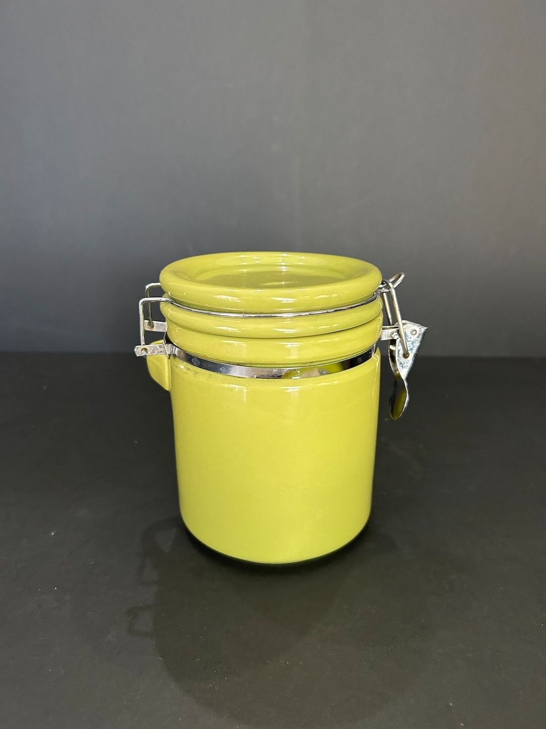 Green Clamped Container Heavy Ceramic - Etsy