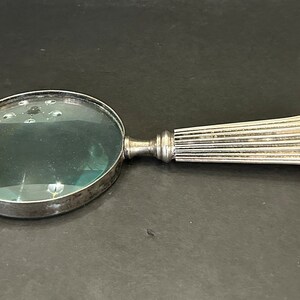 Vintage Silverplate Hand Held Magnifying Glass - Etsy