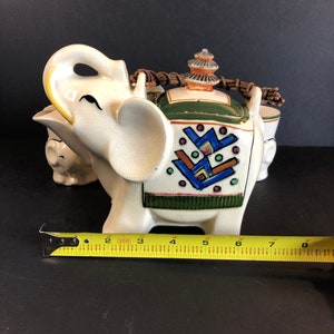 Set of 5 Japanese Elephant Teapot and Four Cups, Pagoda, Vintage Tea ...