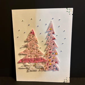 Handmade Quilted Christmas Tree Card: Unique Holiday Greeting - Etsy