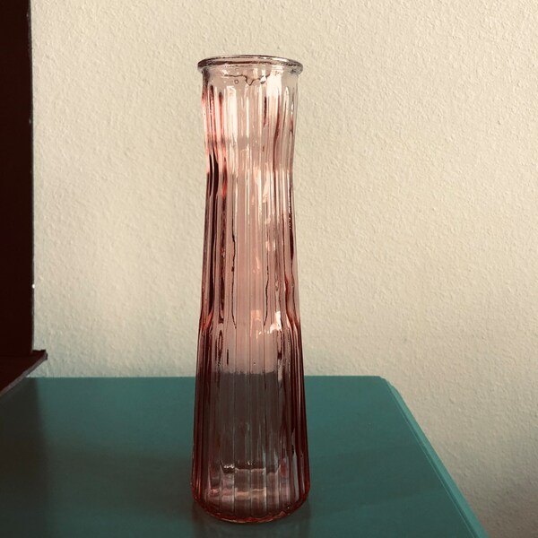 Pink Glass Vase - Etsy