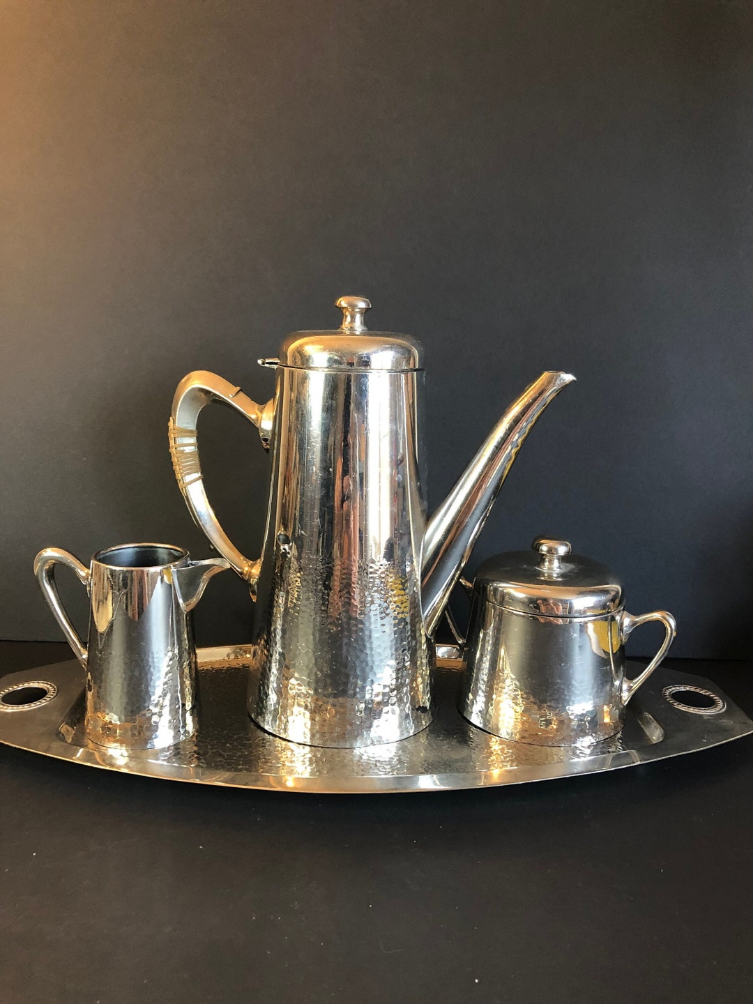 Gebruder Hepp Hammered Metal Tea/coffee Set GEBR. H SCH, Mother's Day ...