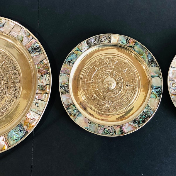 Vintage Gold Aztec Calendar - Etsy