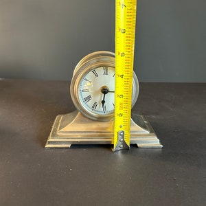 Classic Pewter-style Small Mantel Clock Battery Operated, Reliable ...