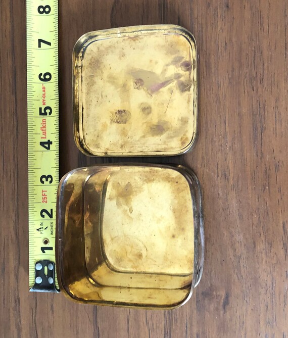 Vintage Woven Brass and Copper Trinket Box with Top - Gem