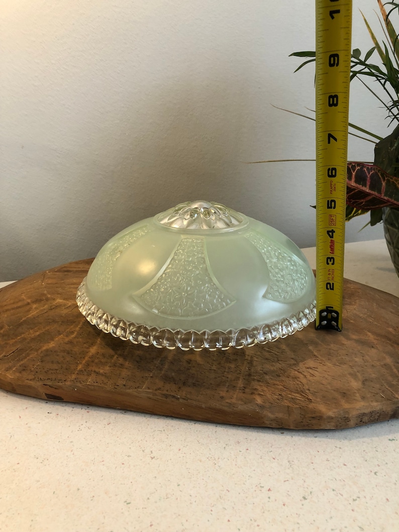 Authentic 1950s Ceiling Light Cover in Heavy Cut Glass and | Etsy