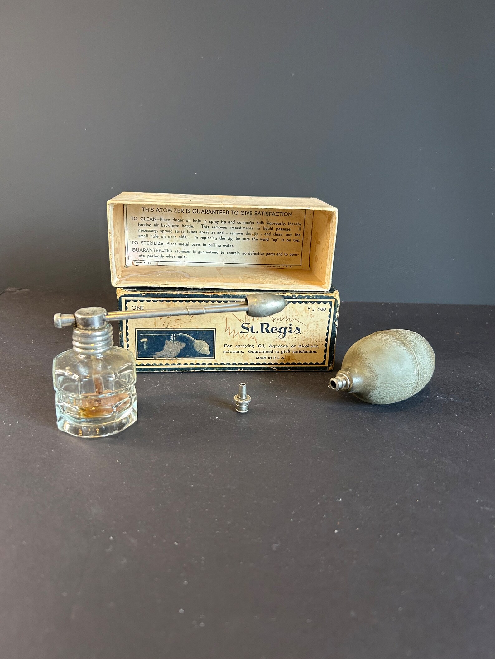 1920s St. Regis No. 100 Atomizer: Vintage Perfume Sprayer, Art Deco ...