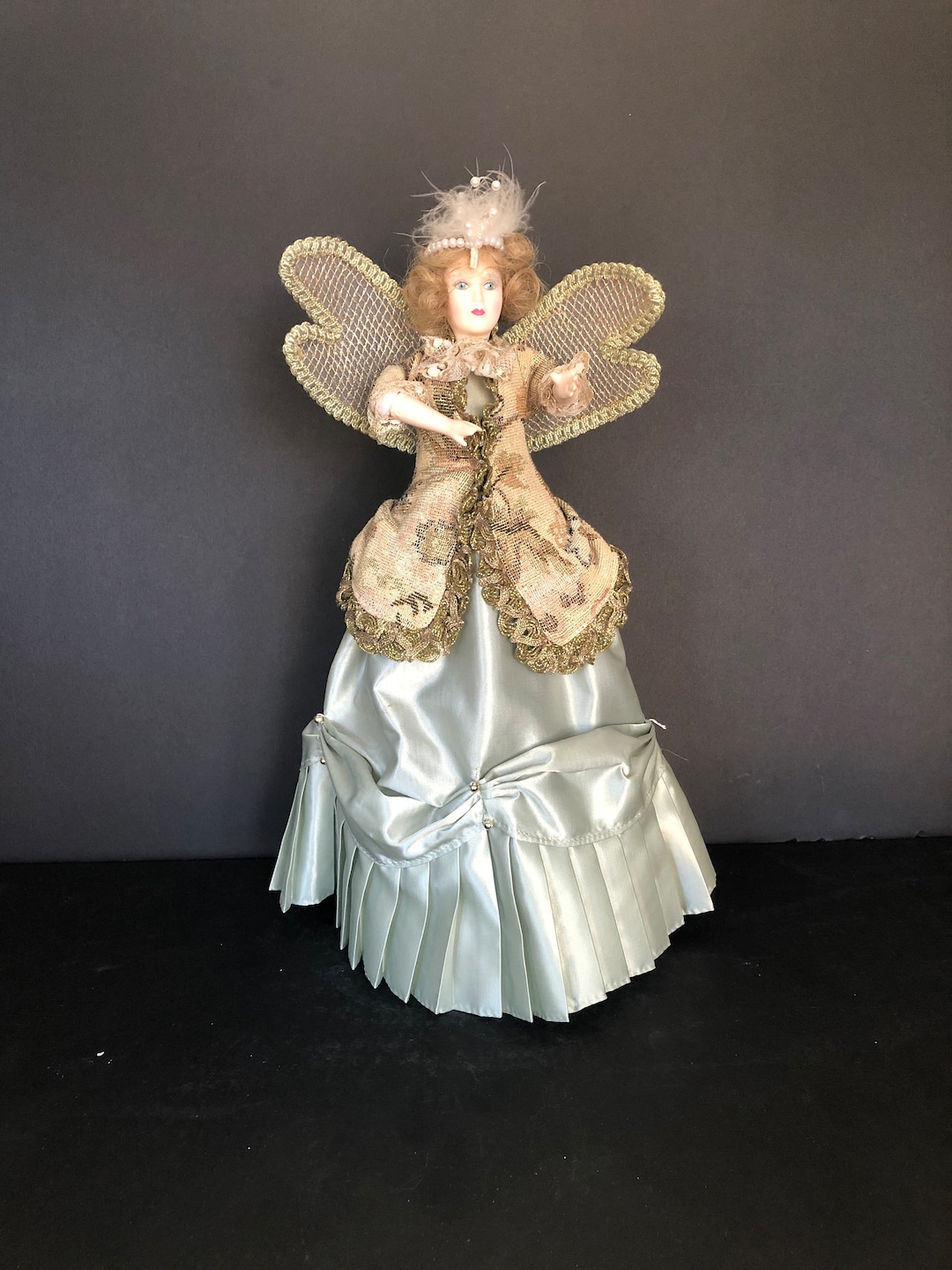 Vintage Porcelain Angel Tree Topper 1960s - Etsy