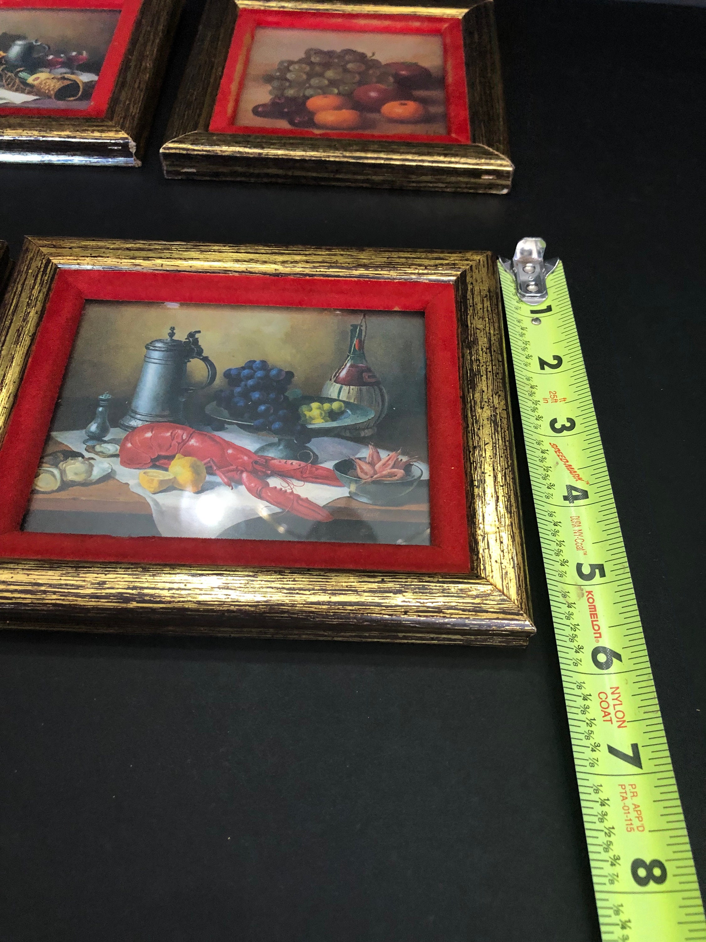 Vintage Set of 4 Wilf Walker Mid Century Prints Framed Wood - Etsy