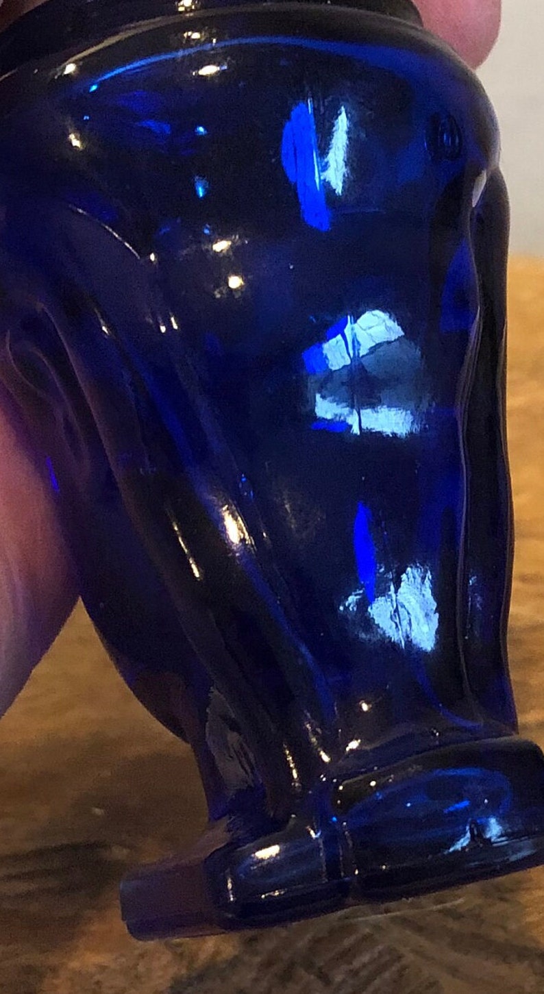 Eclectic Glass Head Cobalt Blue Vintage Salt and Pepper - Etsy