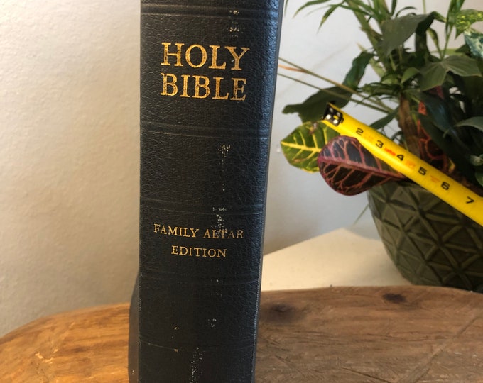 Vintage Bible, Old Family Bible, Leather Bound Bible, Grandma Bible ...