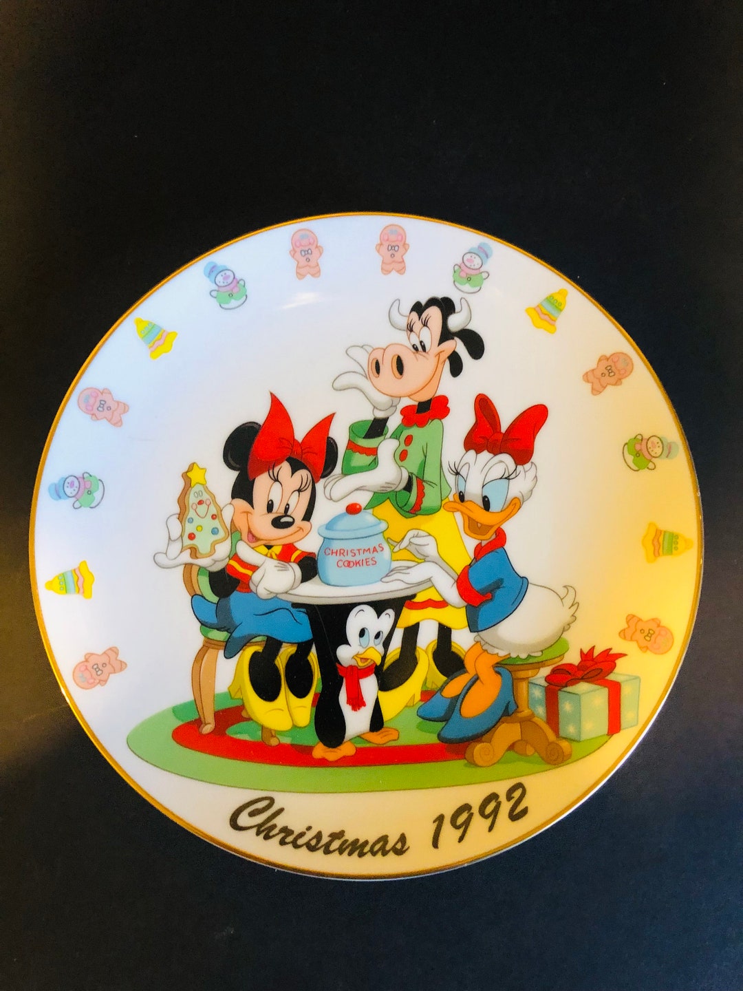 Vintage Micky Mouse Disney Plate 1992 Collection Christmas - Etsy