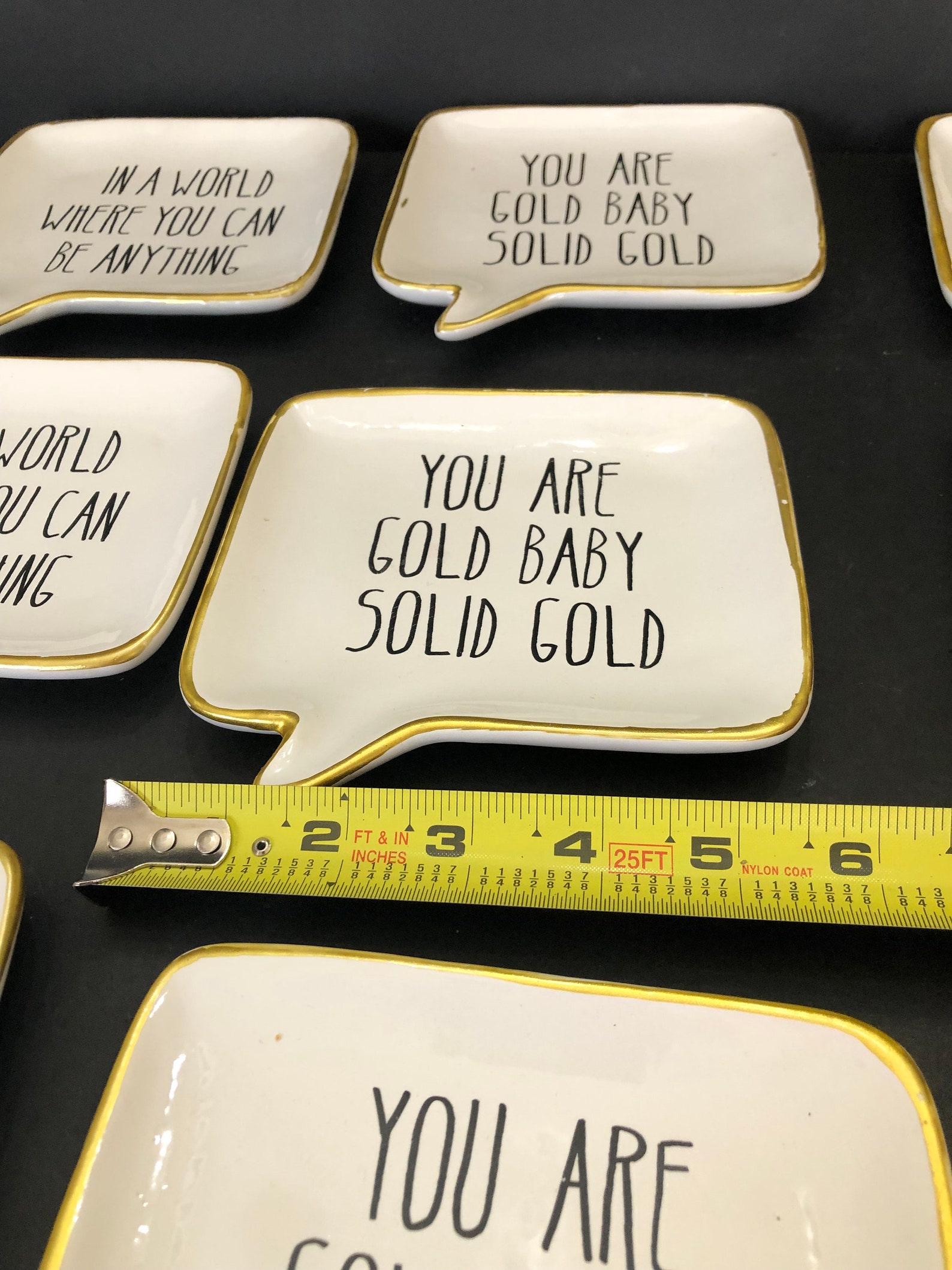 Set of 9 Fun Trinket Dishes Motivational Sayings, Dinner Party - Etsy