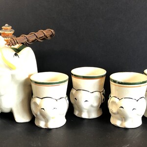 Set of 5 Japanese Elephant Teapot and Four Cups, Pagoda, Vintage Tea ...