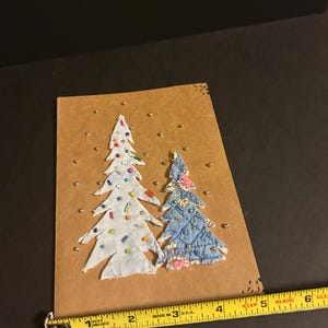 Handmade Quilted Christmas Tree Card: Unique Holiday Greeting - Etsy
