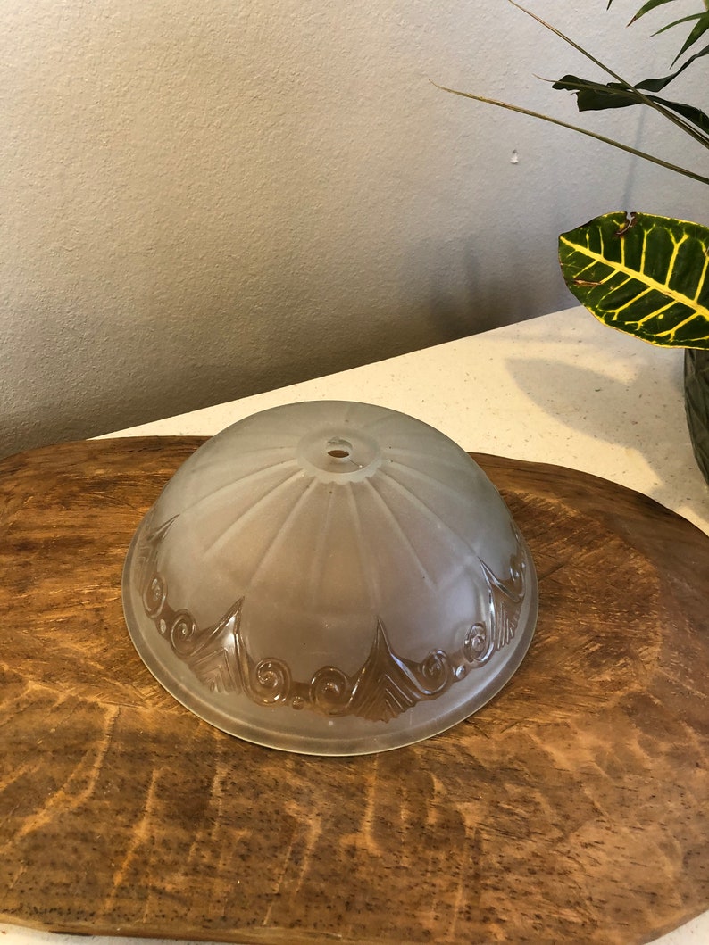Vintage Art Deco Glass Ceiling Light Cover - Etsy