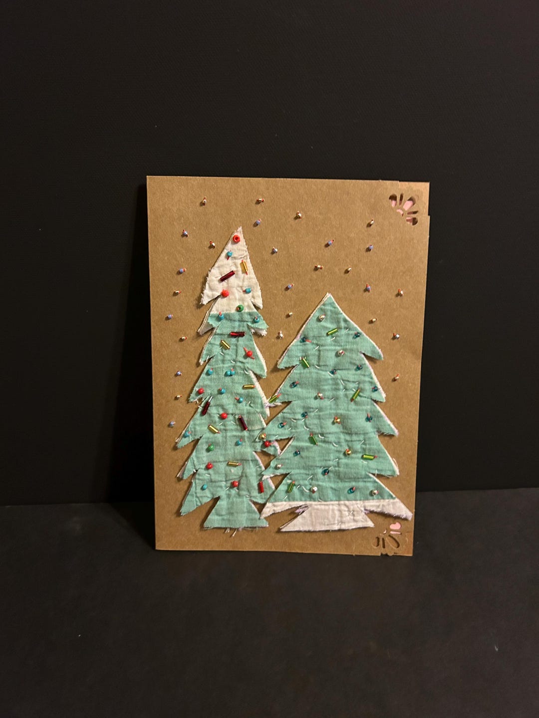 Handmade Quilted Christmas Tree Card: Unique Holiday Greeting - Etsy