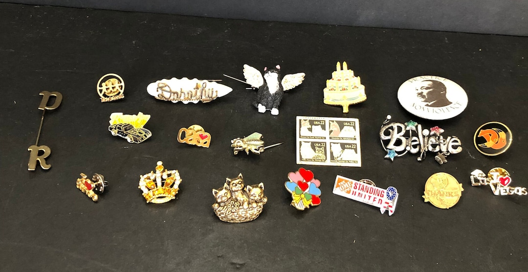 19 Various Pins, Vintage Pin Collector, Fun Collectibles - Etsy