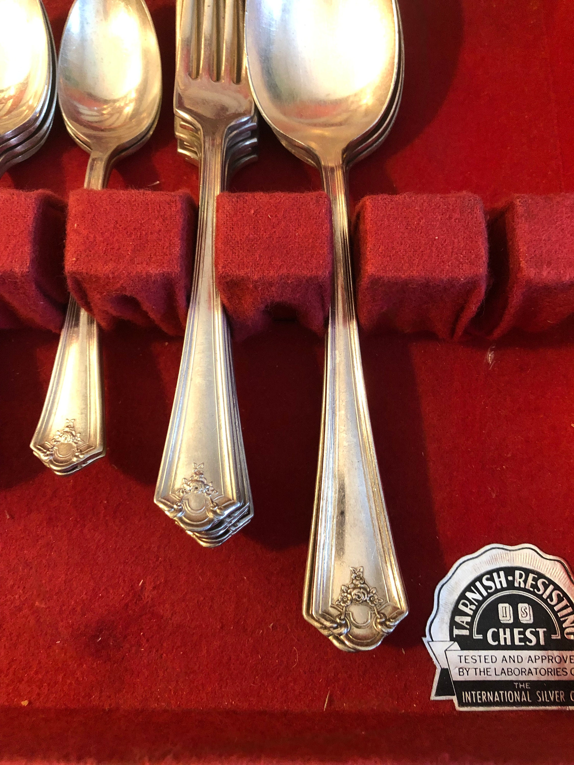 WM Rogers Silver Plate 38 Piece Flatware Setting in Box - Etsy