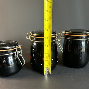 Vintage Hand-painted Cherry Canister Set: 1980s Retro Kitchen Jars - Etsy