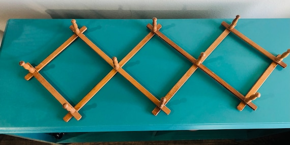 Wooden Expandable Vintage Wall Peg Rack Coat and Bag Hanger - Etsy