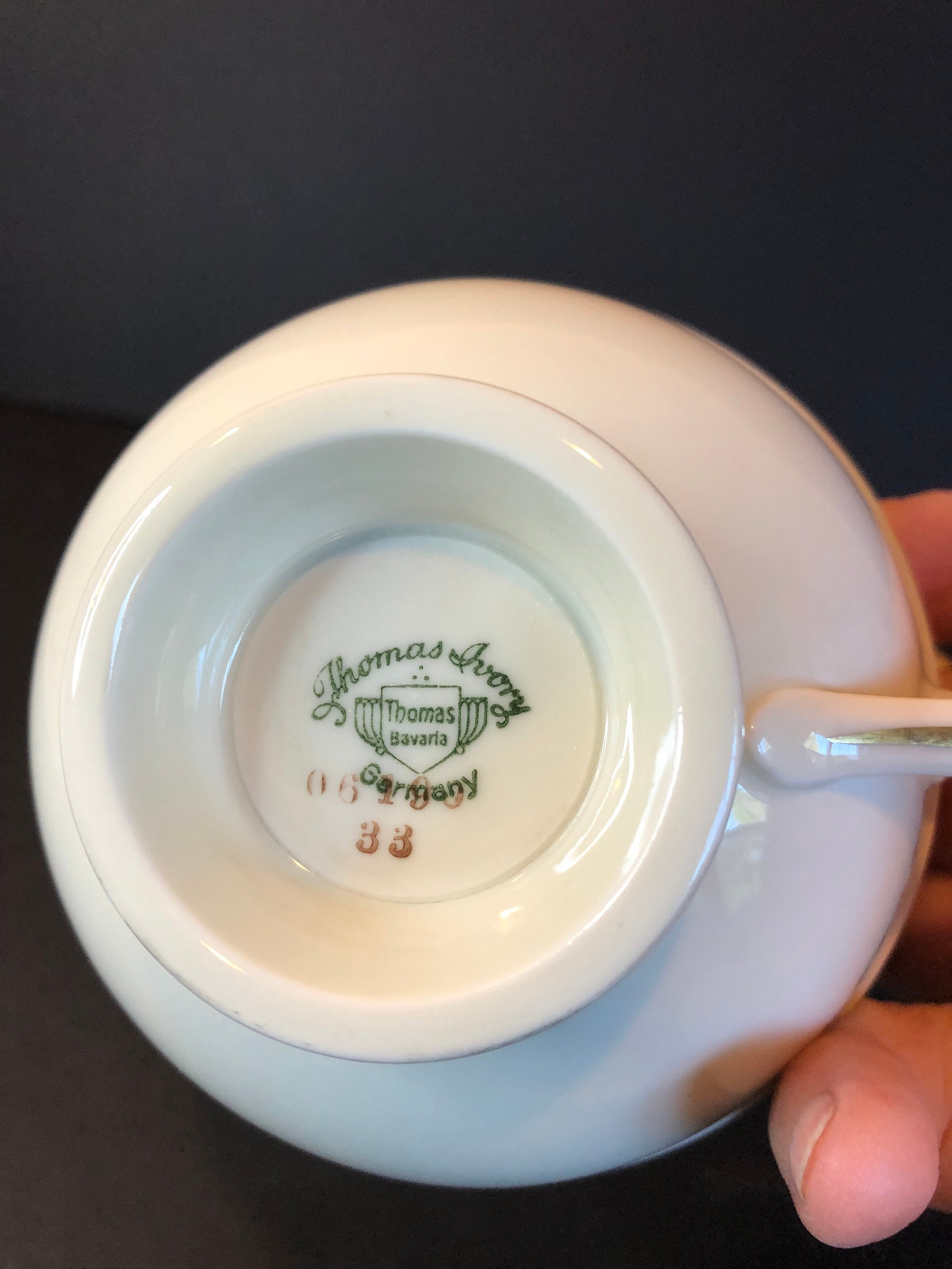 Thomas Ivory Thomas Bavaria Germany Cup and Saucer Footed With - Etsy