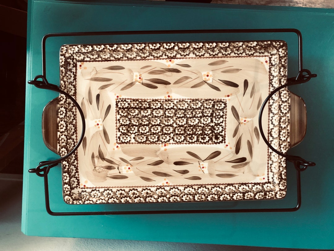 Temp-tations Platter With Holder, 2 Pieces, Old World by Tara - Etsy