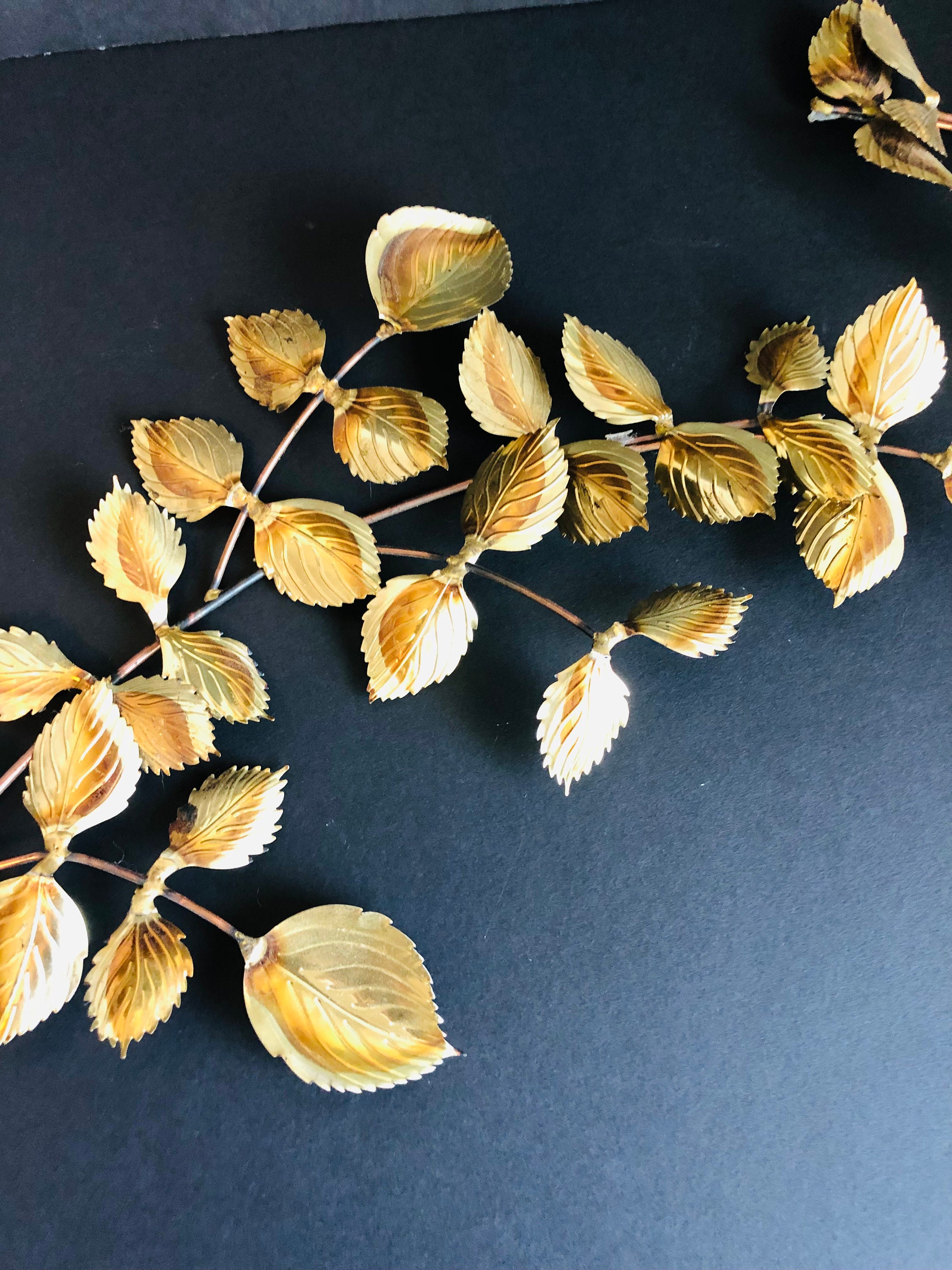 Vintage Metal Leaf Wall Decor - Etsy
