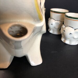 Set of 5 Japanese Elephant Teapot and Four Cups, Pagoda, Vintage Tea ...