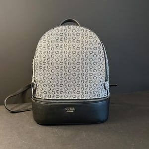 Guess New Black and Gray Backpack Purse With Tags 12" X 10"x 4.5" - Etsy