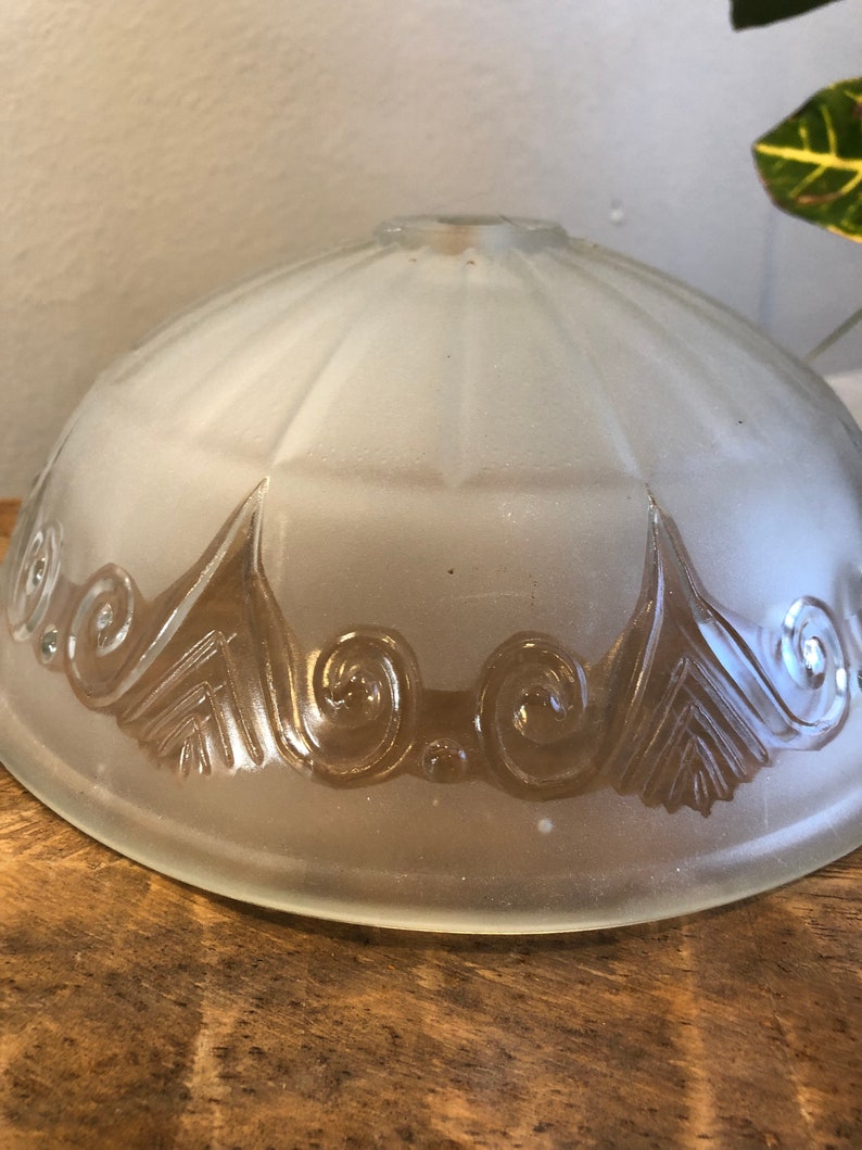 Vintage Art Deco Glass Ceiling Light Cover - Etsy