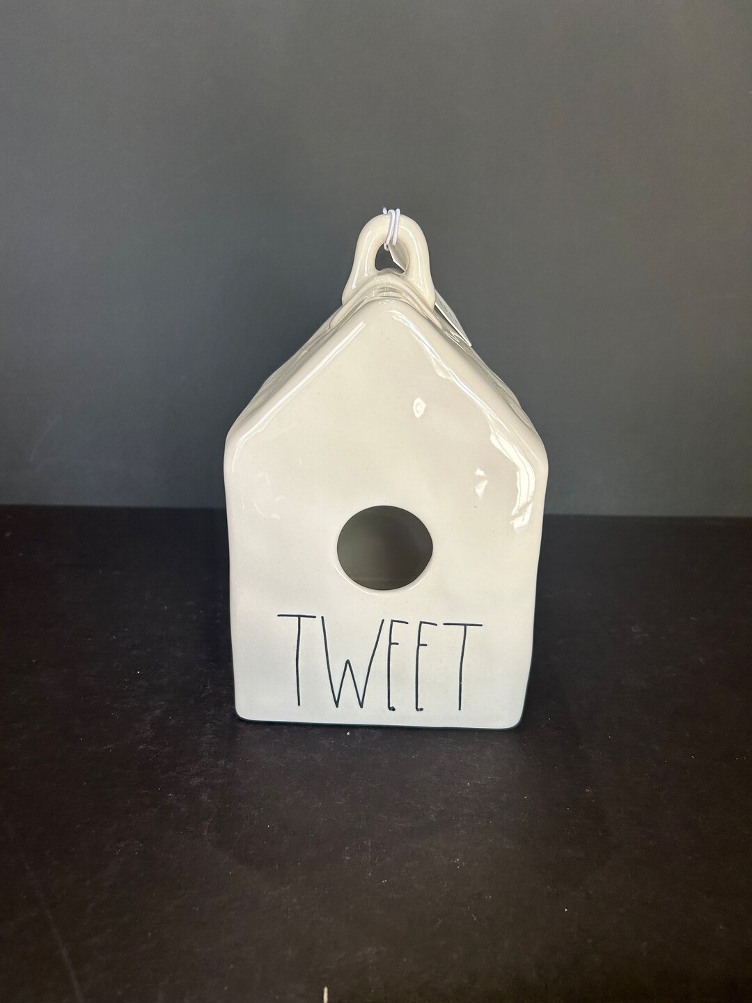 Rae Dunn White Ceramic Bird House With 1.5" Bird Opening 8.5" Tall by 5 ...