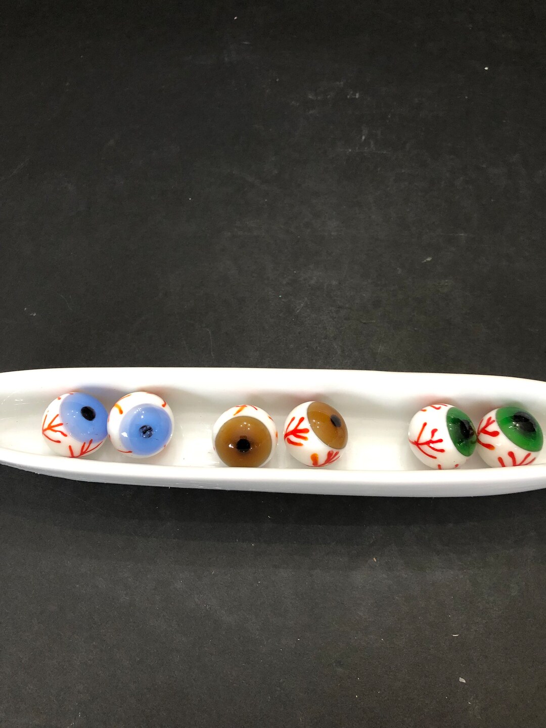 Set of 6 Glass Eyeballs, Halloween Decor, - Etsy