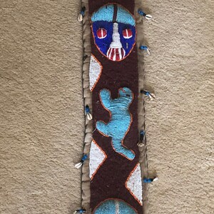 Vintage African Beaded Yoruba Sash Wall Hanging | Handmade Cowrie Shell ...