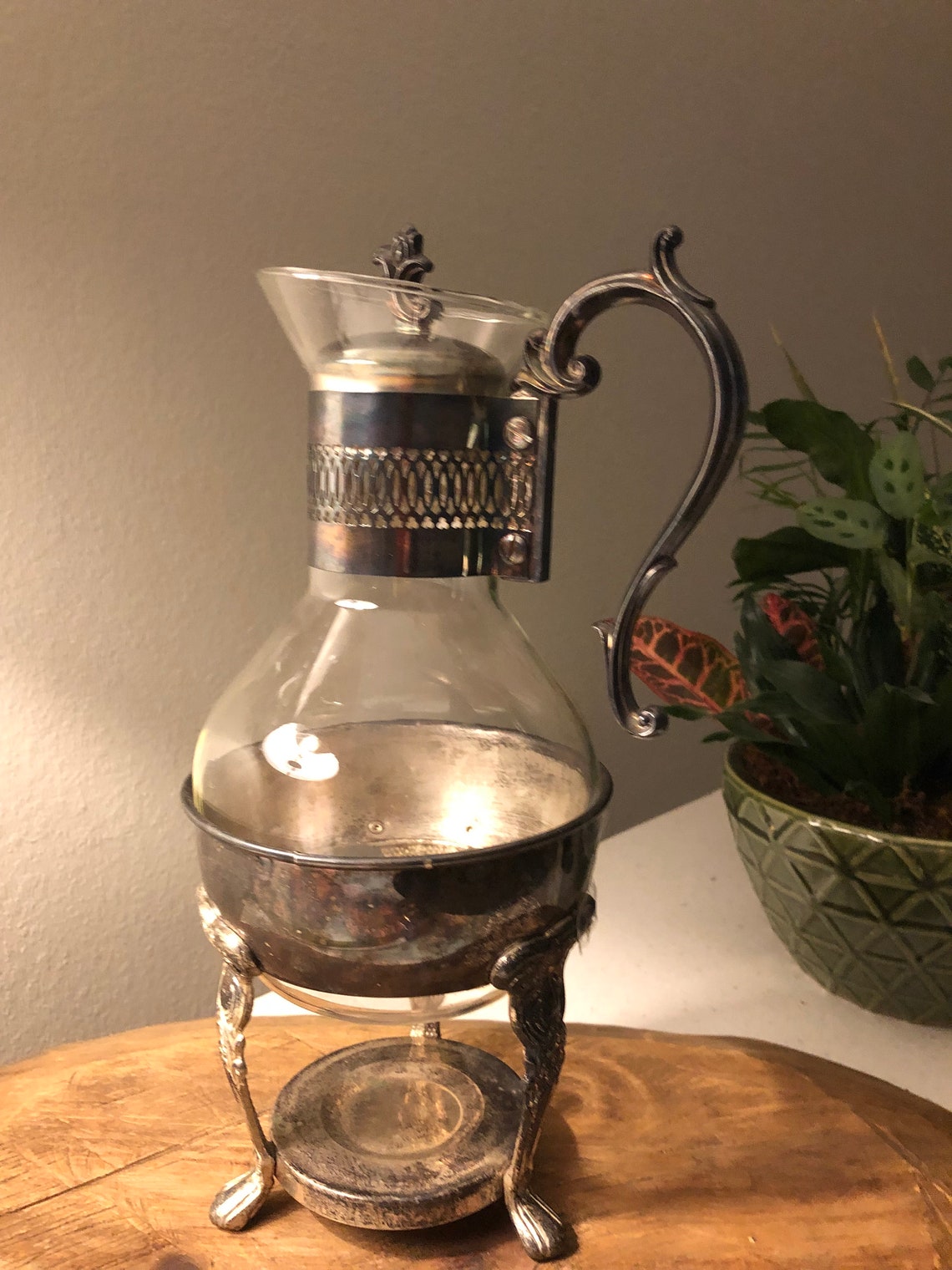 Pitcher With Silver Handle and Lid - Etsy