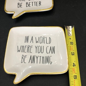 Set of 9 Fun Trinket Dishes Motivational Sayings, Dinner Party - Etsy
