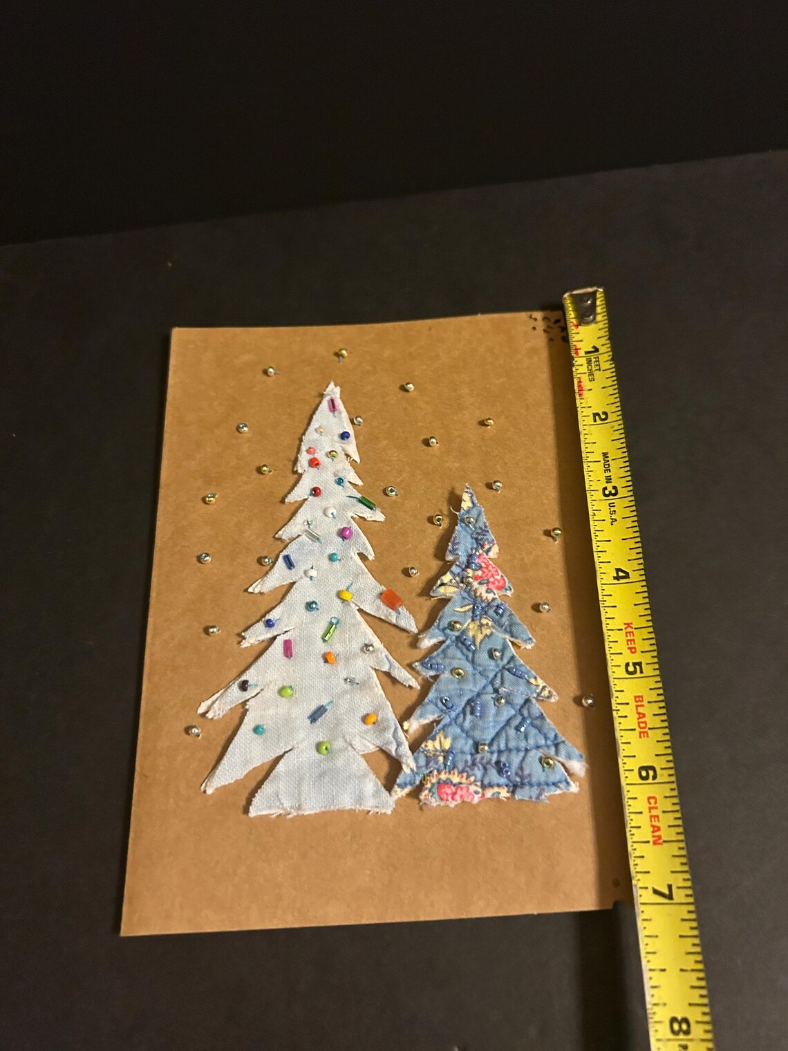 Handmade Quilted Christmas Tree Card: Unique Holiday Greeting - Etsy