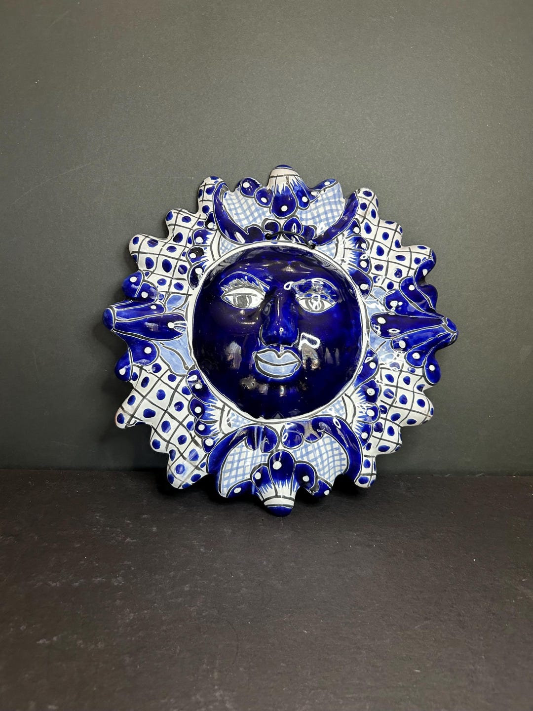 Sun Face Mexican Talavera Ceramic Hand Painted Wall Decor Inside or Out ...