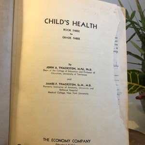 1936 Child's Health Book 3 Grade 3 by John Thackston - Etsy