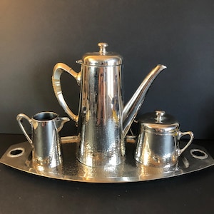 Gebruder Hepp Hammered Metal Tea/coffee Set GEBR. H SCH, Mother's Day ...