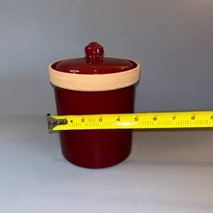 Italian Pottery Vintage Deep Red Terra Cotta Glazed Pottery Lidded ...