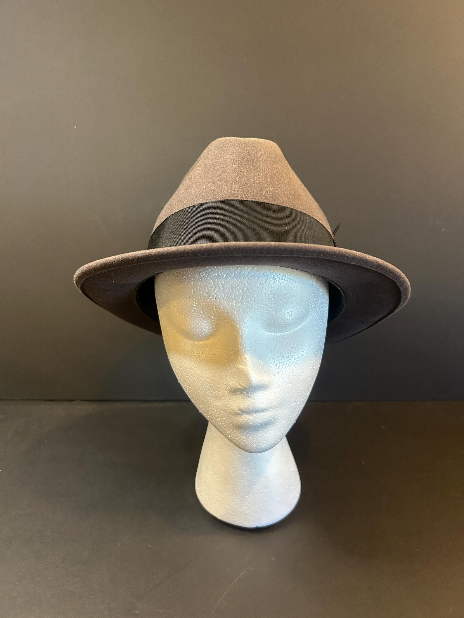 Vintage Bailey Fedora Hat, Brown Wool Felt, Feather Accent - Etsy