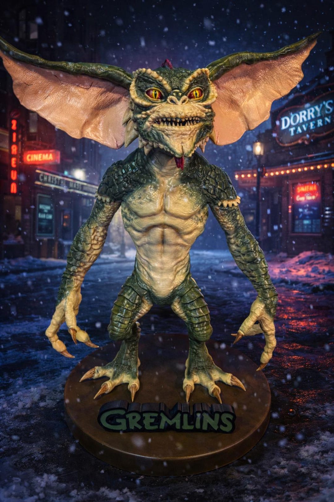 3D Printed Gremlin Statue, Hand Painted - Etsy