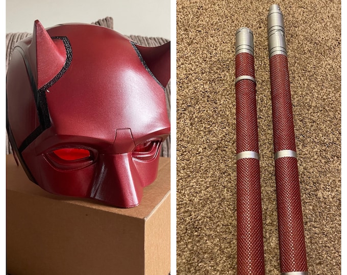 Daredevil Mask and Sticks - Etsy