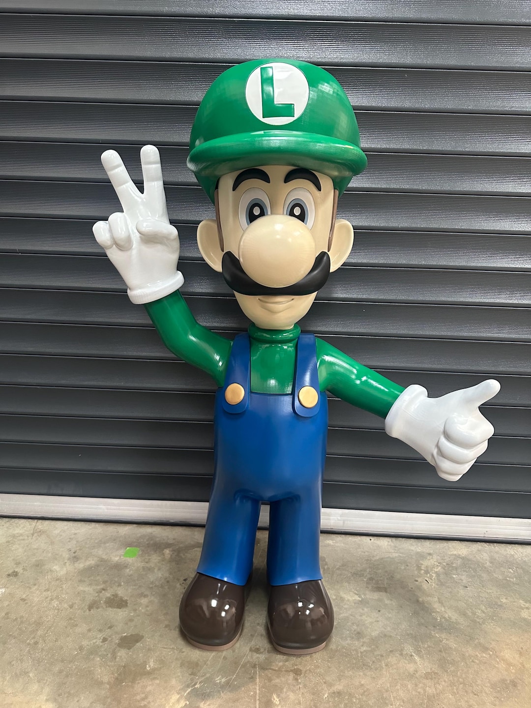3D Printed 4ft Luigi Statue: Hand-painted - Etsy