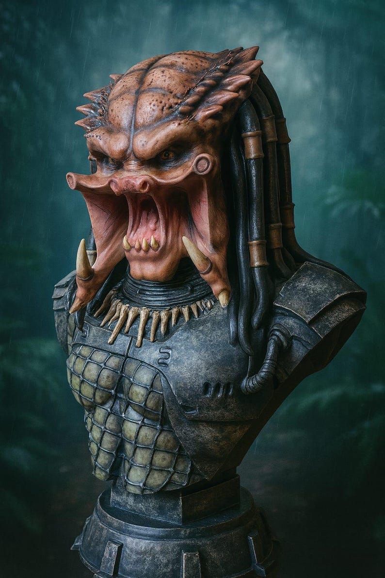 3D Printed Predator Bust - Ultra-detailed Collectible - Etsy