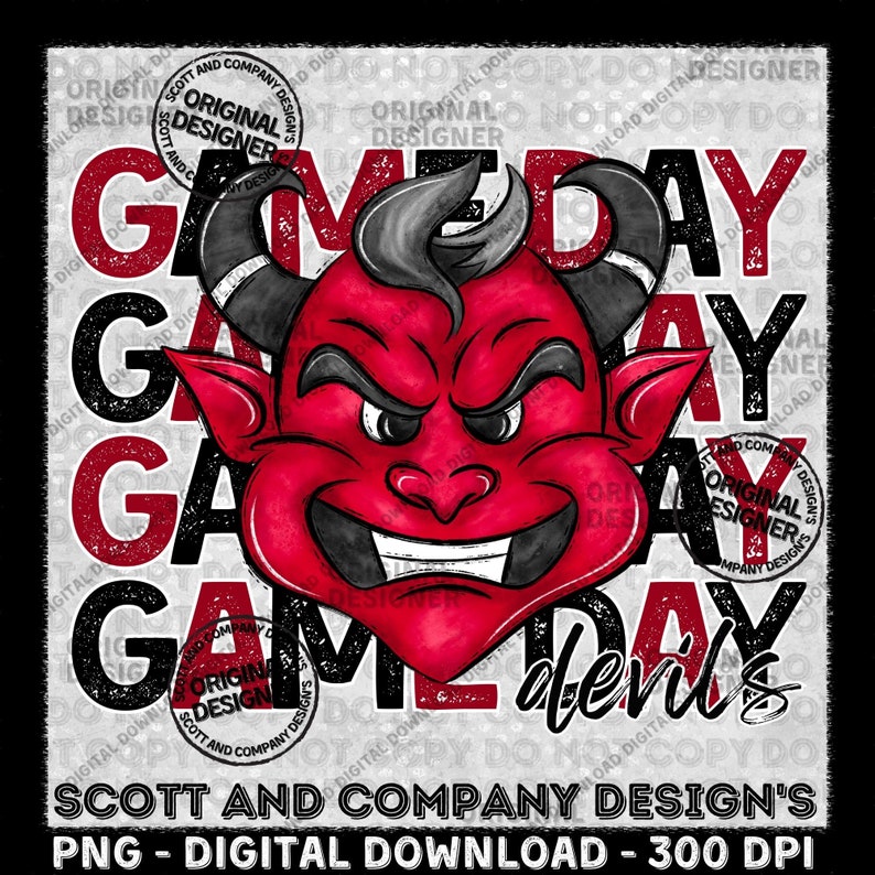 Devils PNG Devil Mascot PNG Game Day PNG Sublimation Red - Etsy