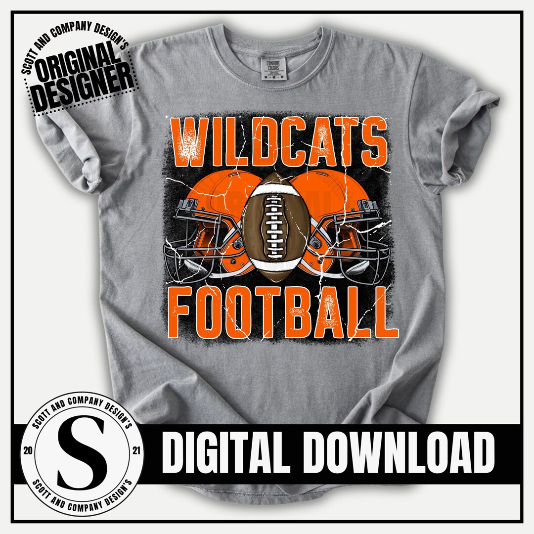 Wildcats Football Png, Preppy Orange Wildcat Mama, Gameday Cheer Mom ...